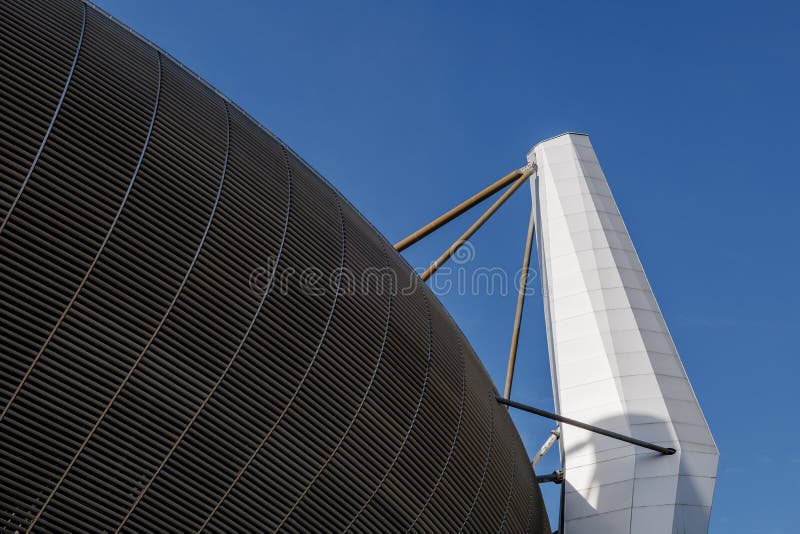 The Exterior Structure of Football Stadium. Editorial Photography ...
