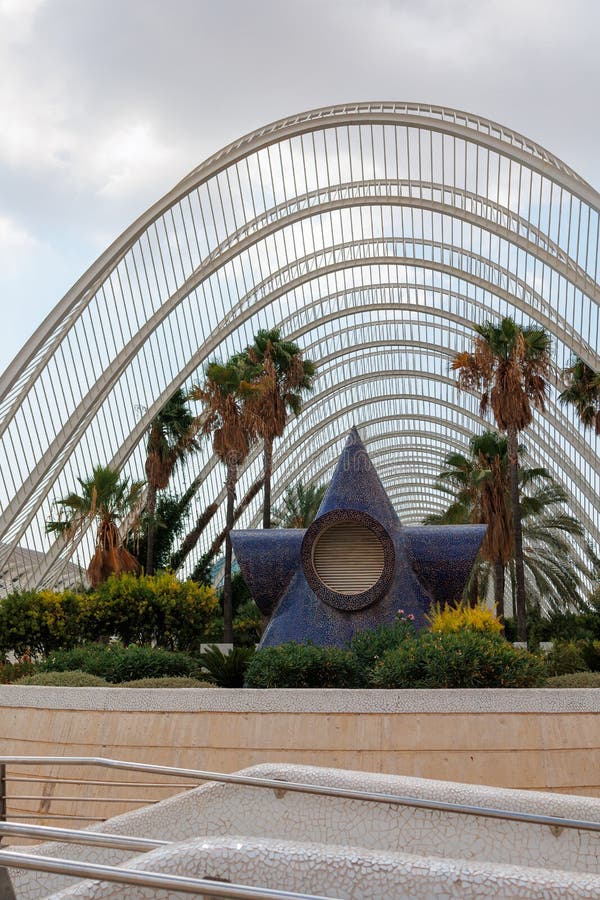Exterior Structure of the Umbracle Modern Building with Its Greenery in ...