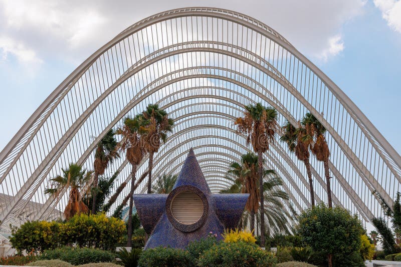 Exterior Structure of the Umbracle Modern Building with Its Greenery in ...