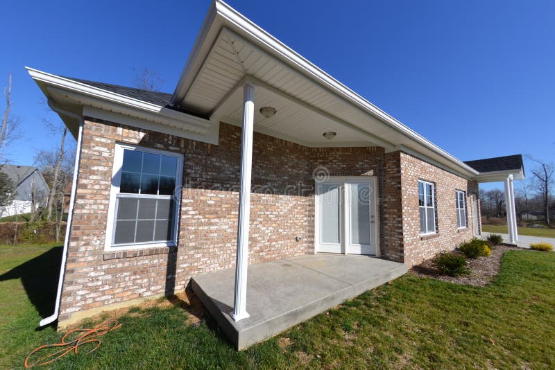 Exterior of Suburban Home stock image. Image of customized - 24540797