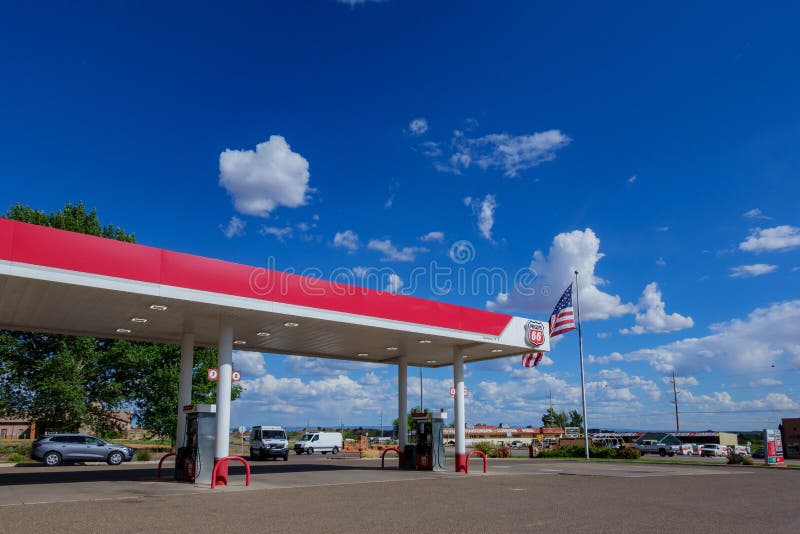 Exterior Sunny View of a Philips 66 Gasoline Station Editorial Photo ...