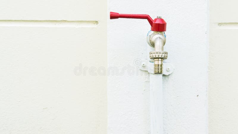 Exterior tap stock photo. Image of open, drop, handle - 48417286
