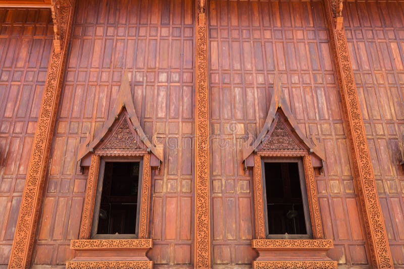 Exterior of Thai Style Window Stock Photo - Image of vintage, asia ...
