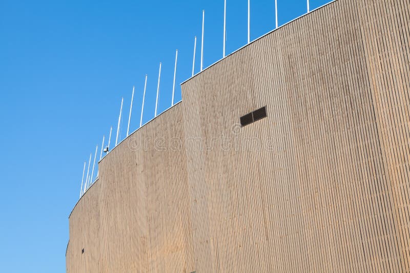 Exterior Timber Cladding of Helsinki Olympic Stadium Editorial Image ...