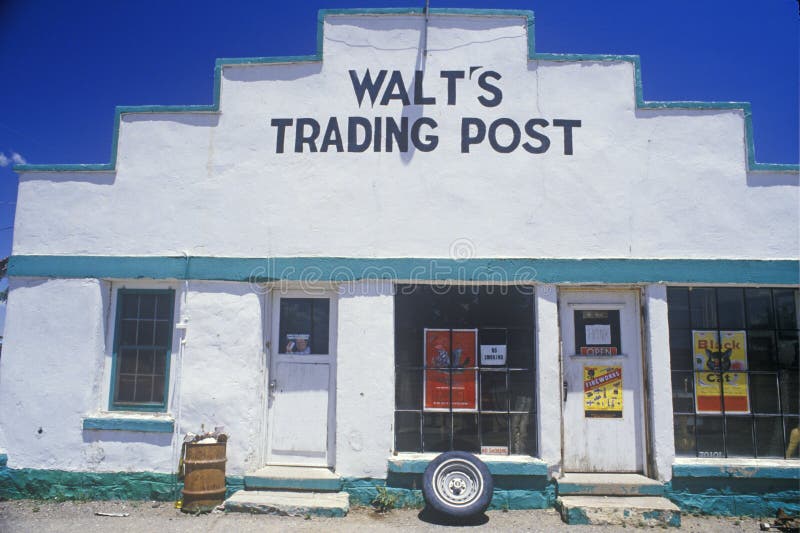 Exterior To Walt S Trading Post Editorial Image - Image of whitewashed ...