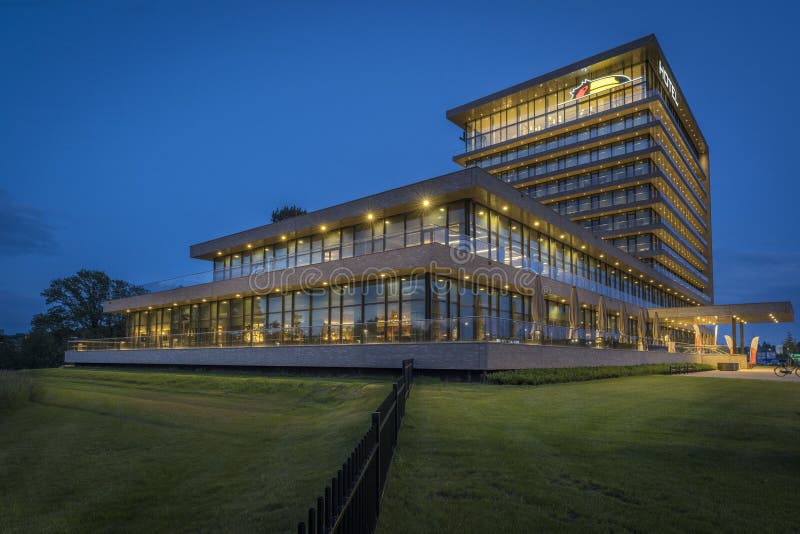 Exterior of Van Der Valk Building in Deventer during the Blue Hour ...