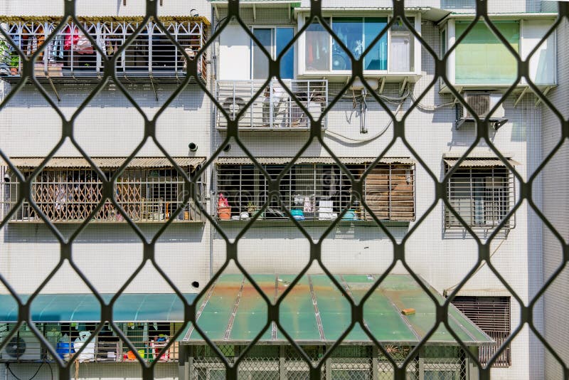 Exterior View of Apartment Buildings Stock Photo - Image of flats ...