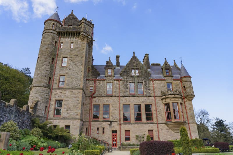 Exterior View of the Belfast Castle Stock Image - Image of garden ...