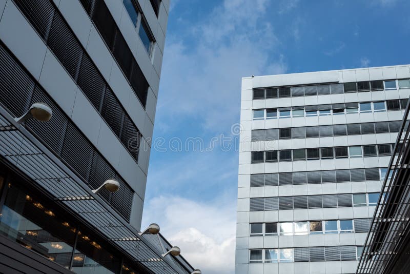 Exterior View between Building with Mixture Rectangular Frame Structure ...