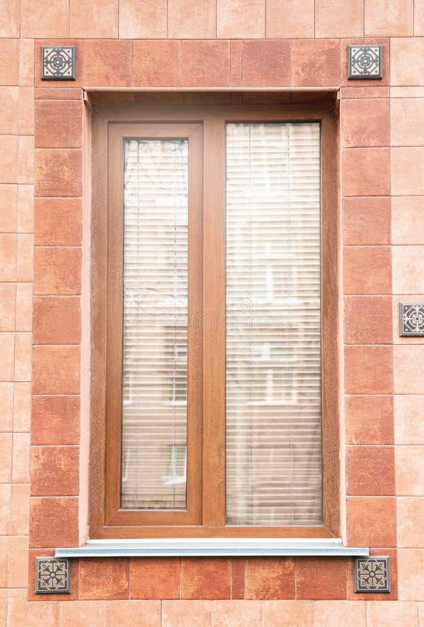 Exterior View of Building with Modern Window Stock Photo - Image of ...