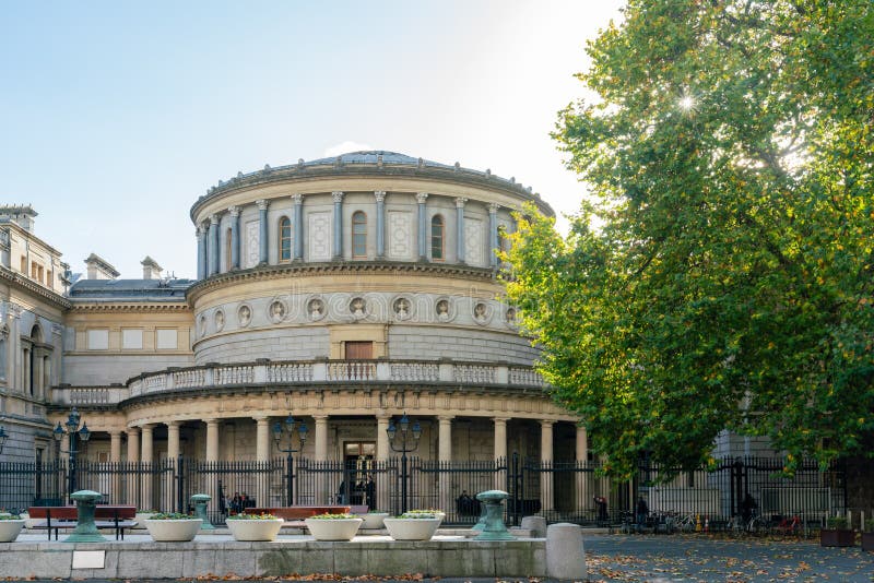Exterior View of the Famous National Library of Ireland Stock Image ...