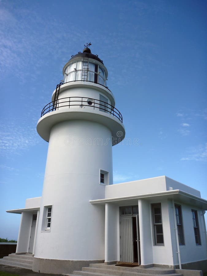 Exterior View of the Famous Sandiaojiao Lighthouse Stock Image - Image ...