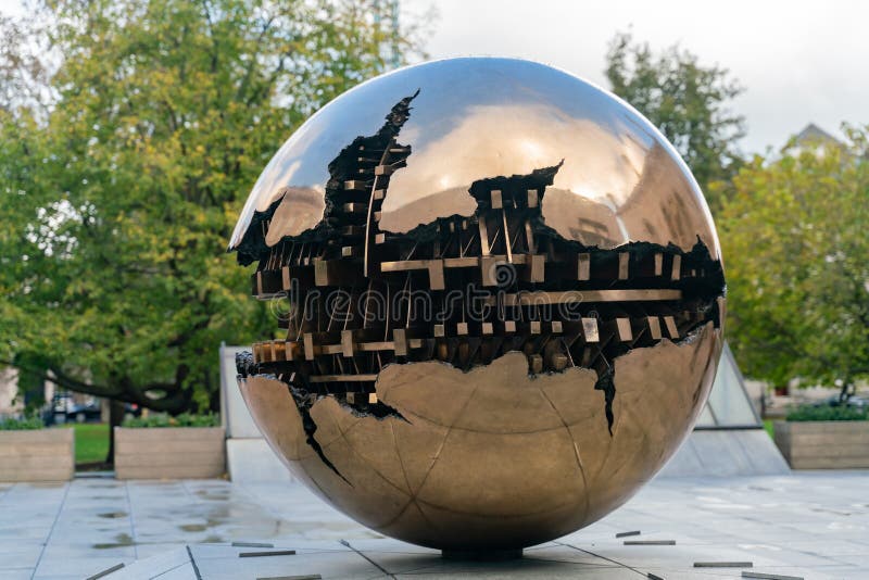 Exterior View of the Famous Sphere within Sphere Stock Photo - Image of ...