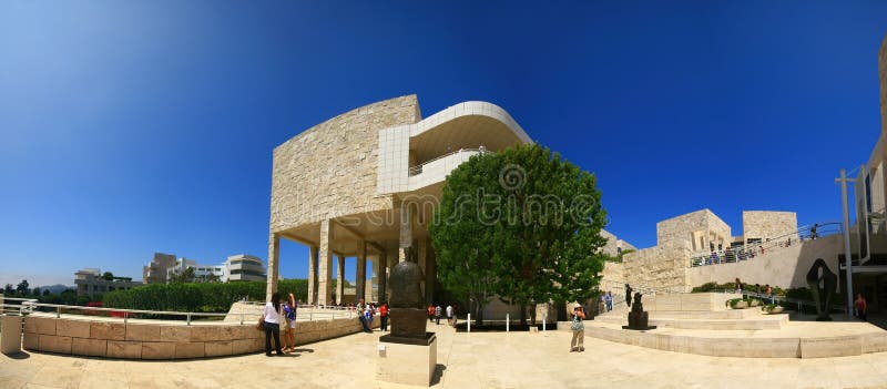 Exterior View of the Getty Center Editorial Image - Image of getty ...