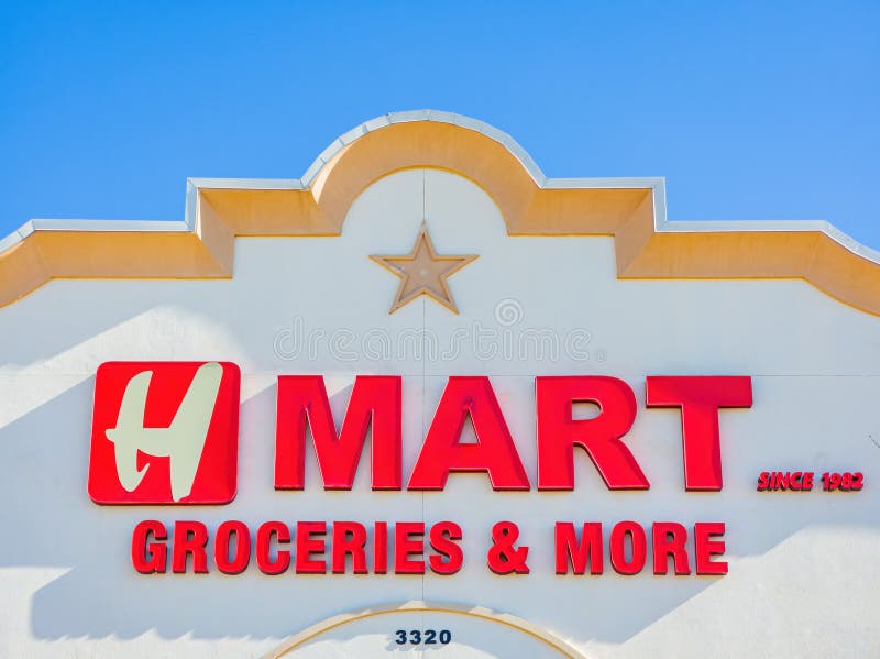 Exterior View of the H Mart Editorial Stock Image - Image of america ...