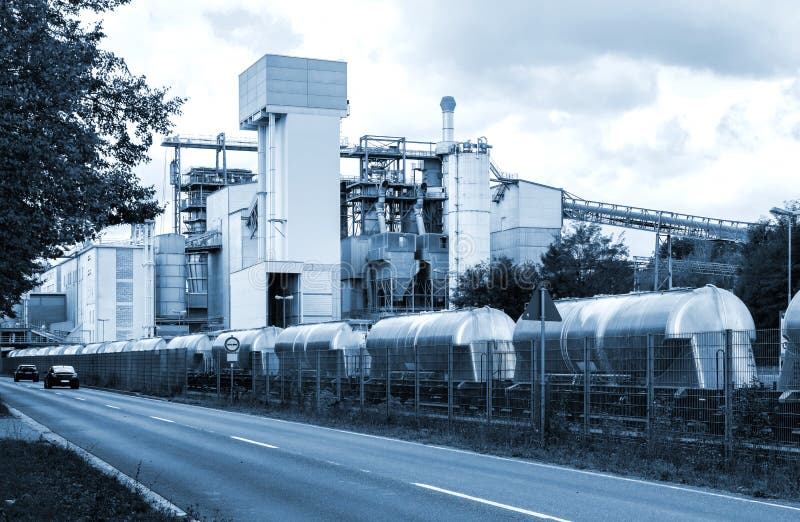 Exterior View of a Lime Factory Stock Image - Image of manufacture ...