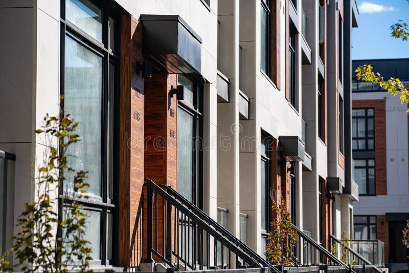 Exterior View of Modern Apartment Building Offering Luxury Units Stock ...