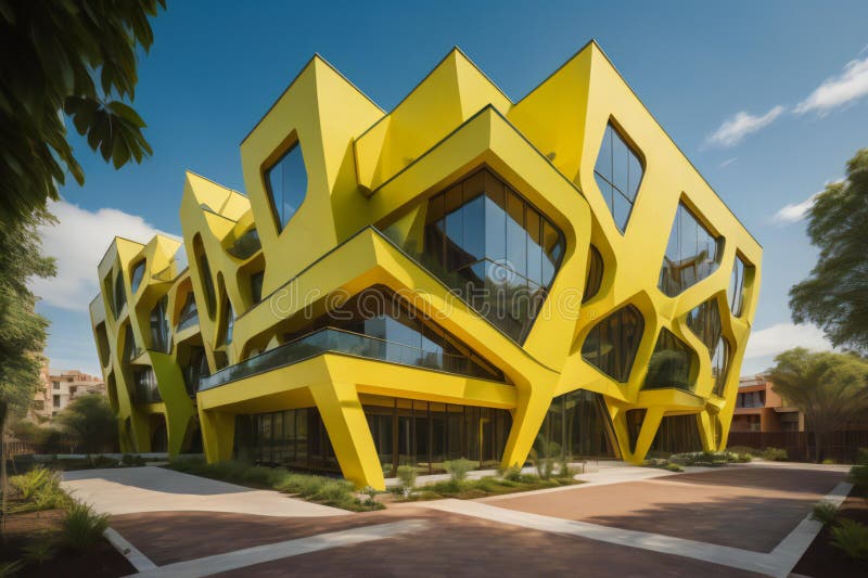 Exterior View of a Modern Building in the City. Generative Ai Stock ...