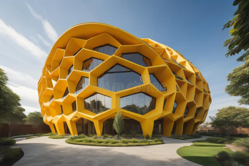 Exterior View of the Modern Building in the City, Generative Ai Stock ...