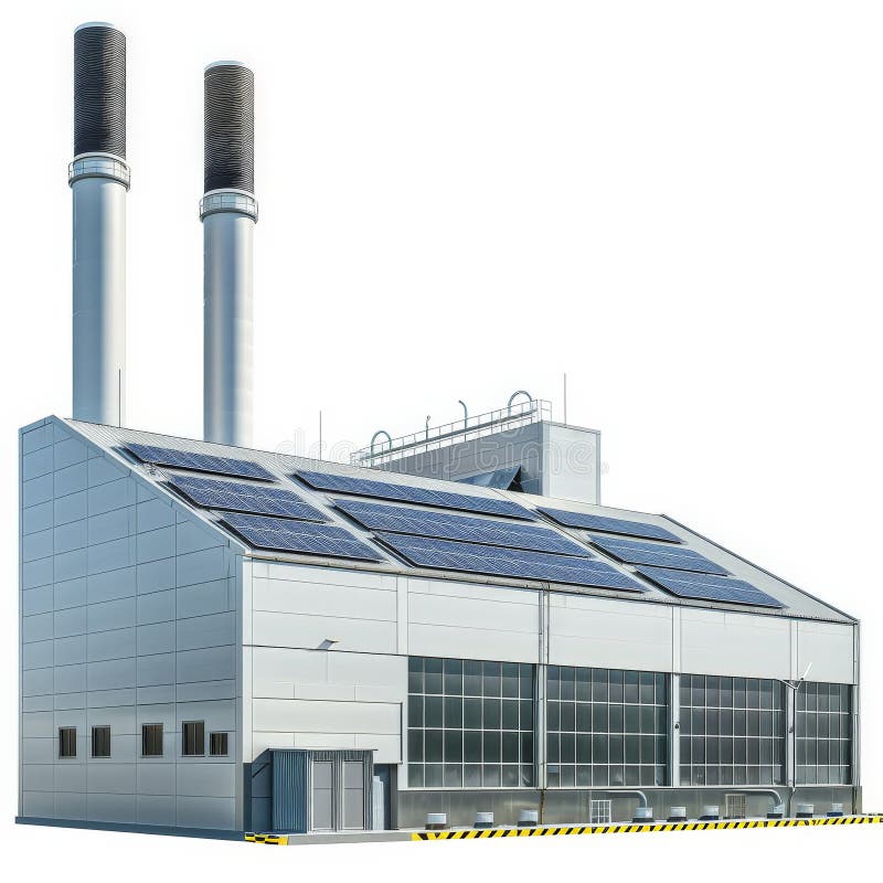 An Exterior View of a Modern Factory for Processing and Recycling ...
