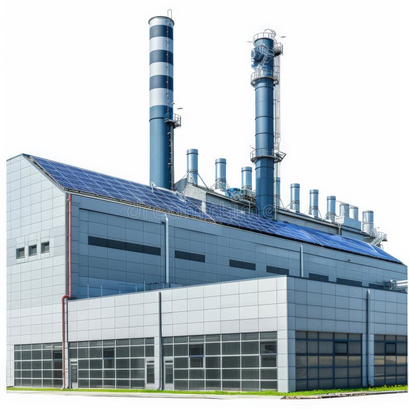 An Exterior View of a Modern Factory for Processing and Recycling ...