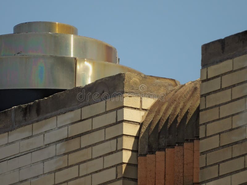 Exterior View of Stone Building with Metal Roof Stock Image - Image of ...