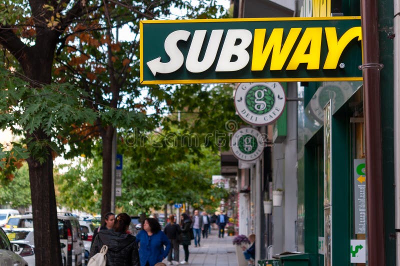 Exterior View of Subway Restaurant in Sofia Editorial Photography ...