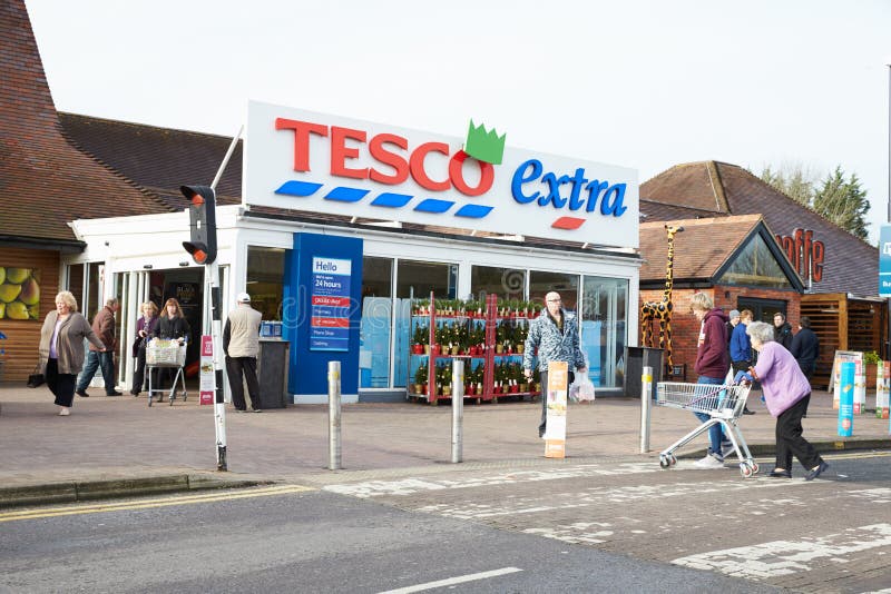 Tesco supermarket editorial image. Image of goods, outdoor - 20183935