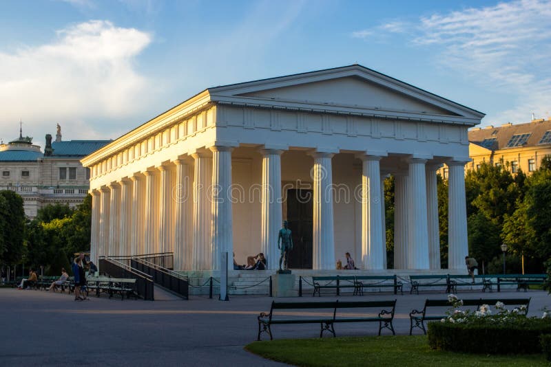 Exterior View of the Theseus Temple in Vienna, Austria on a Nice Summer ...