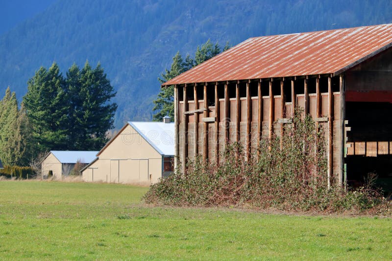 Farm Building Construction Over the Decades Stock Image - Image of ...