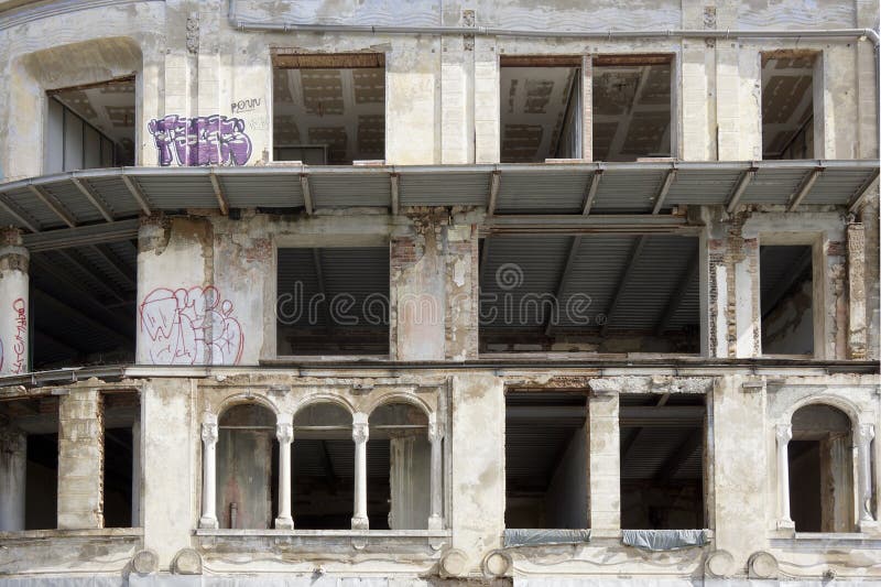 Exterior Of A Vintage Old Building Stock Photo - Image of exterior ...