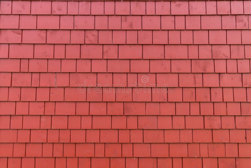 Red Exterior Shingle Siding Stock Photo - Image of solid, outdoors ...