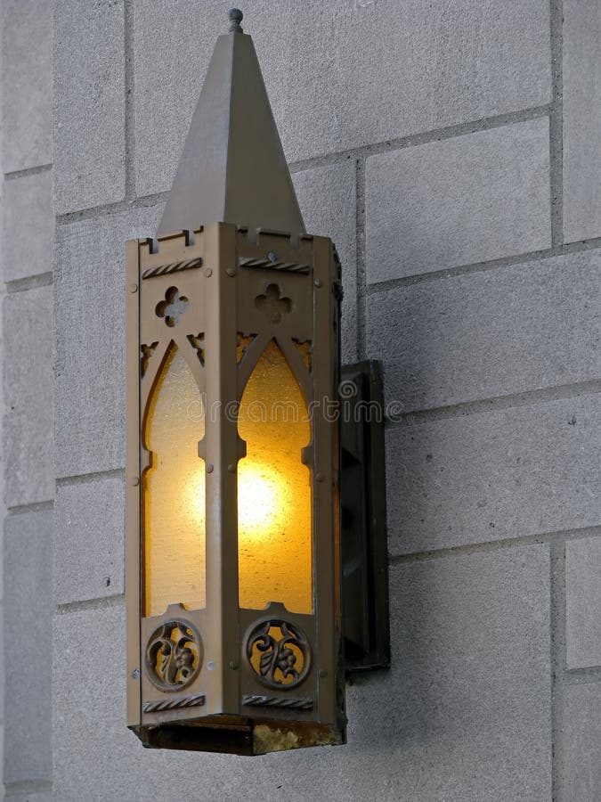 Exterior wall lamp stock photo. Image of illuminate, architecture - 6837578