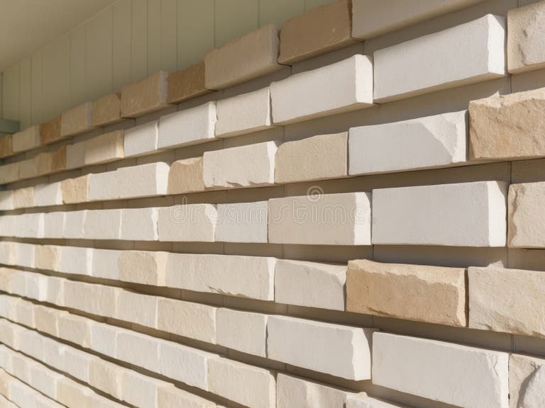 Exterior Wall of Rows of Cut Stone Blocks. Stock Photo - Image of ...