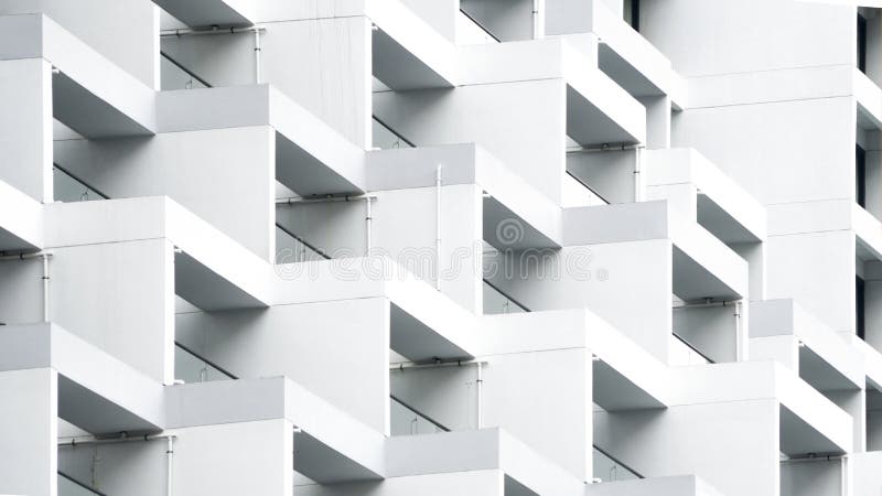 Exterior White Concrete Pattern Wall Building Stock Image - Image of ...