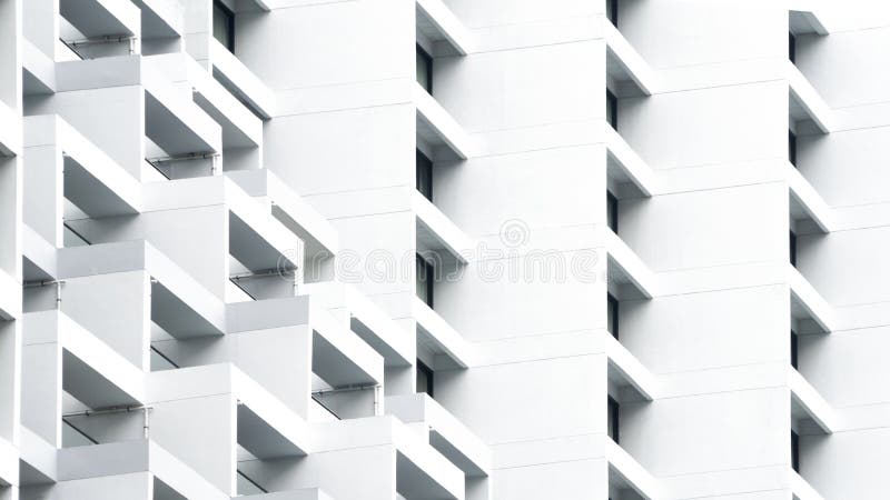 Exterior White Concrete Pattern Wall Building Stock Image - Image of ...