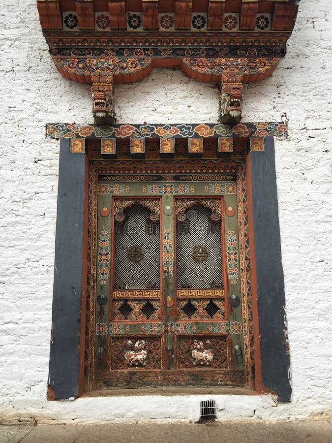 Bhutan Architecture stock image. Image of column, religion - 5630973