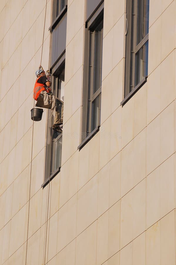 Window washer stock image. Image of height, bucket, mirror - 2185377