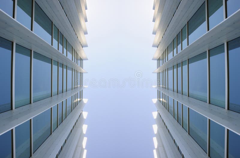 Exterior Windows of Two Identical Modern Buildings Stock Photo - Image ...