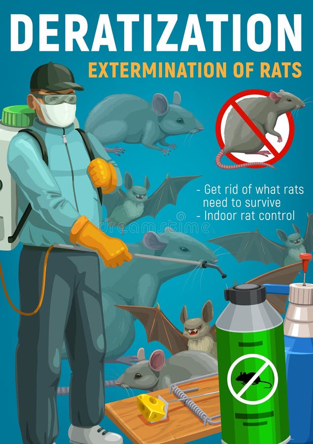 Extermination of Rats and Mice Stock Vector - Illustration of babies ...