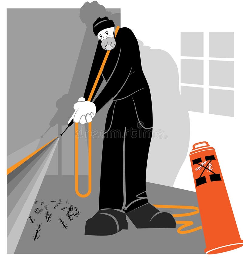 Exterminator stock vector. Illustration of ants, insects - 6313968