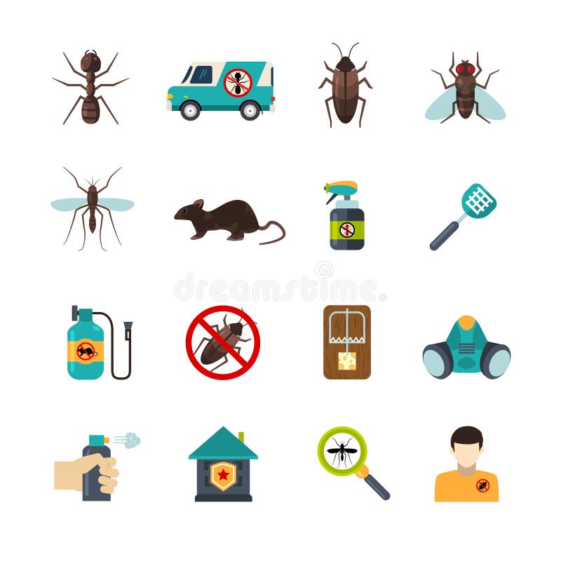 Pest Control Set stock vector. Illustration of network - 63160297