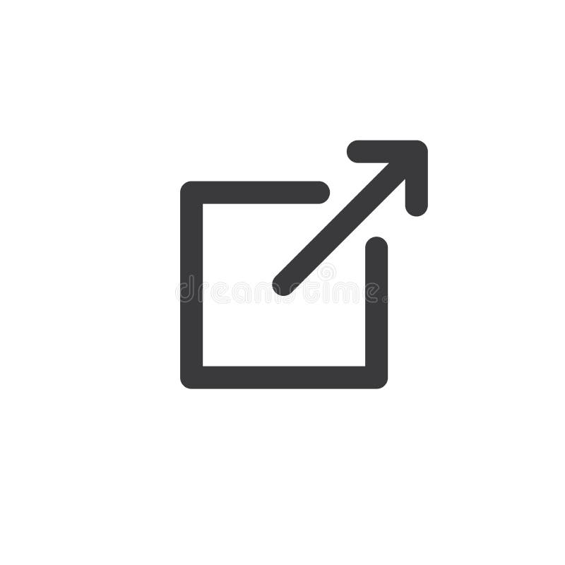 Het Externe Verbindingspictogram Opent Een Nieuw Venster in UX UI App ...