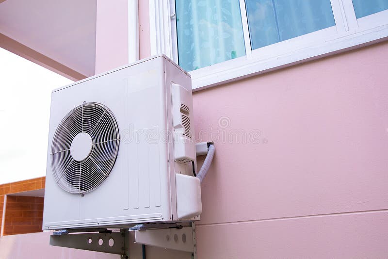 External Air Conditioner Compressor Unit are Installed on the Outside ...