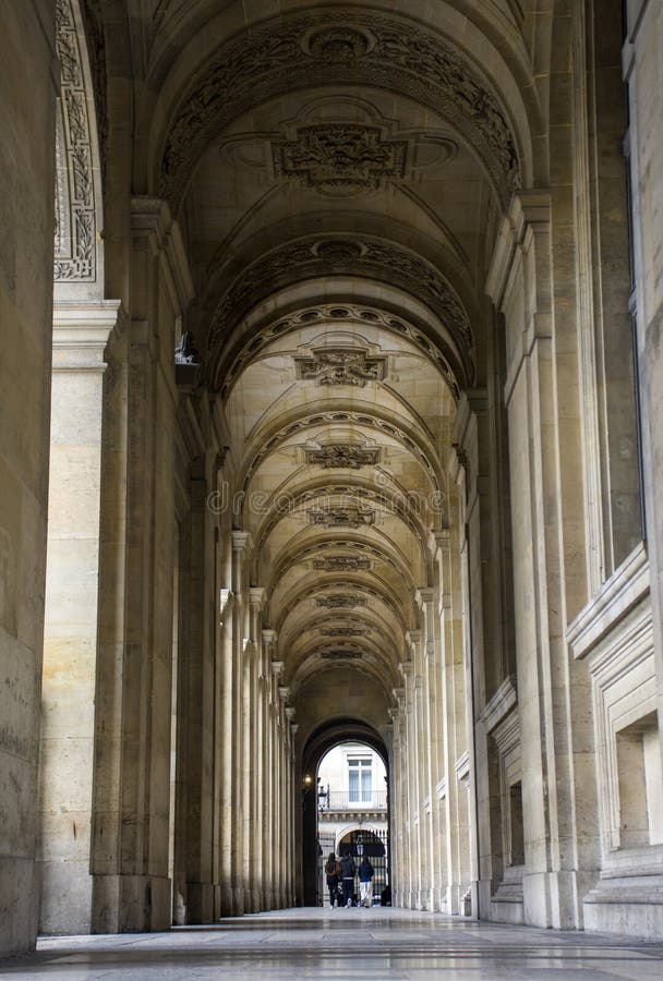 External Area of Louvre, Paris Editorial Stock Photo - Image of panel ...