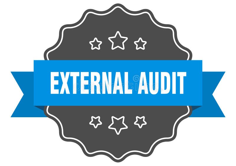 External Audit Ribbon. External Audit Isolated Paper Sign. Banner Stock ...