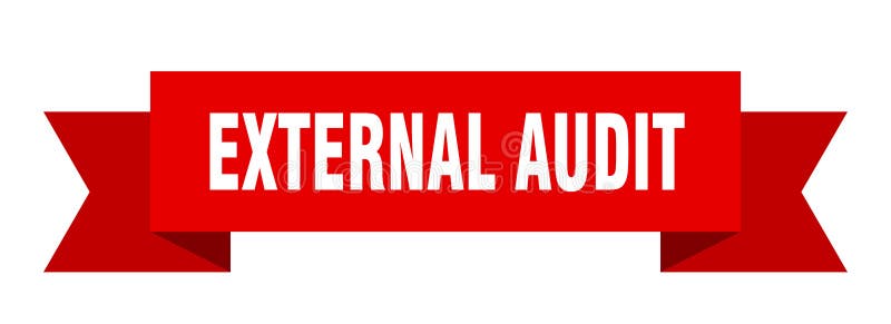 External Audit Label Sign. Round Stamp. Band. Ribbon Stock Vector ...