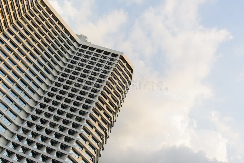 External Balcony of High Building Stock Photo - Image of blue, urban ...