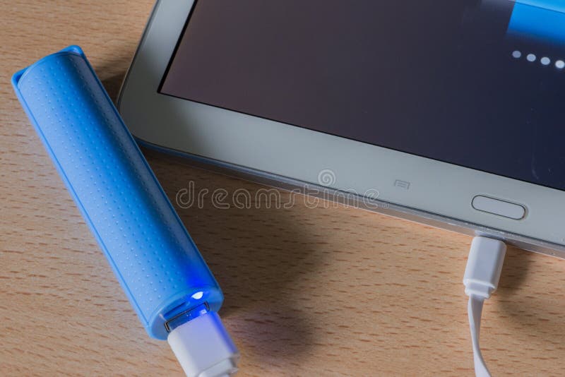 An external battery stock image. Image of tablet, charging - 100660737