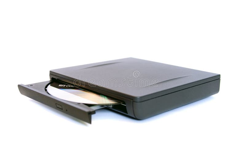 External CD/DVD drive stock photo. Image of hardware, data - 883730